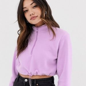 ASOS | Tops | Cropped Fleece With Zip | Poshmark